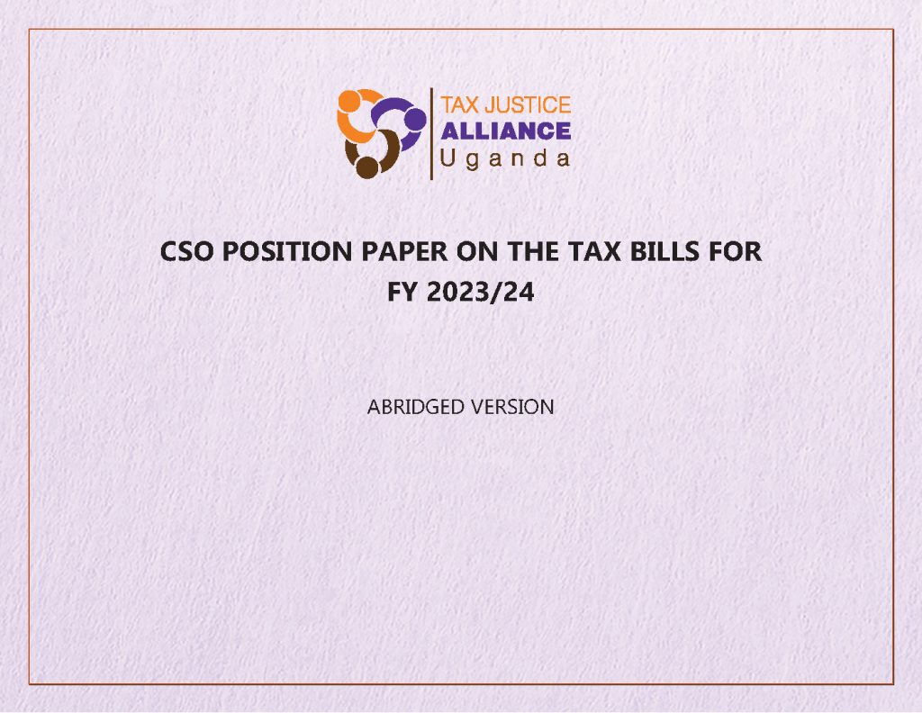CSO POSITION PAPER ON THE TAX BILLS FOR FY 2023/24 -ABRIDGED VERSION ...